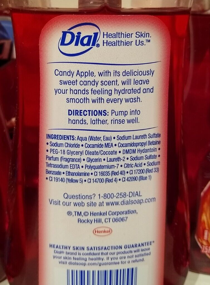 2 Dial Candy Apple Healthy Skin Hydrating Liquid Hand Soap 7.5 oz 2 ...