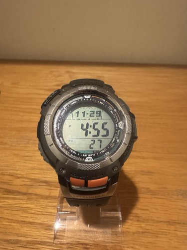 Casio Pathfinder PAW-1100 3043 Triple Sensor Wave Ceptor Tough Solar ...