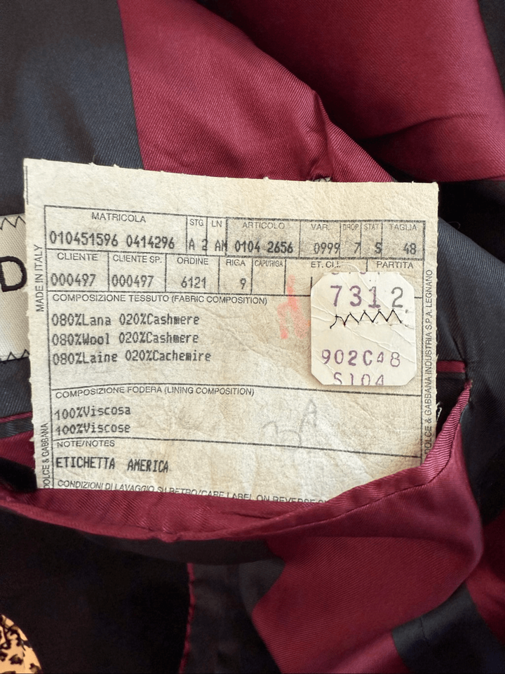 Dolce & Gabbana Men's Size US 38R Double Button Suit Coat Black ...