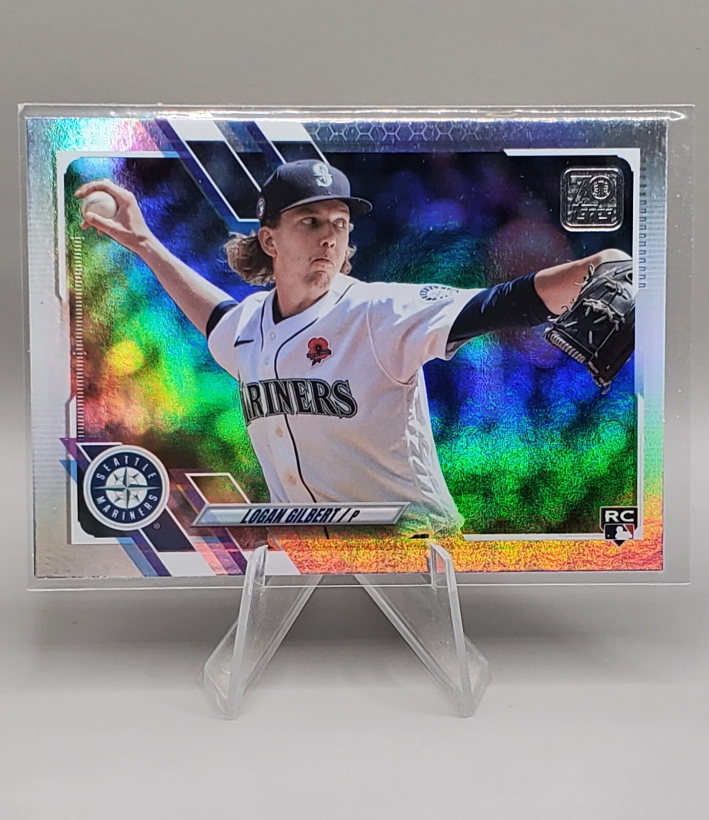 LOGAN GILBERT RC 2021 Topps #US318 Silver Rainbow Foil Rookie SEATTLE ...
