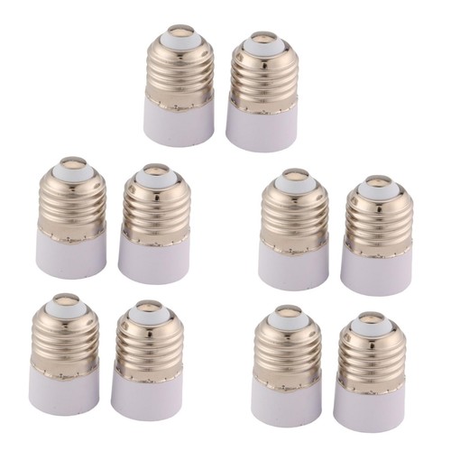 10Pcs E27 to E14 Socket Adapter Socket Converter Heat Resistant 2.8x4 ...