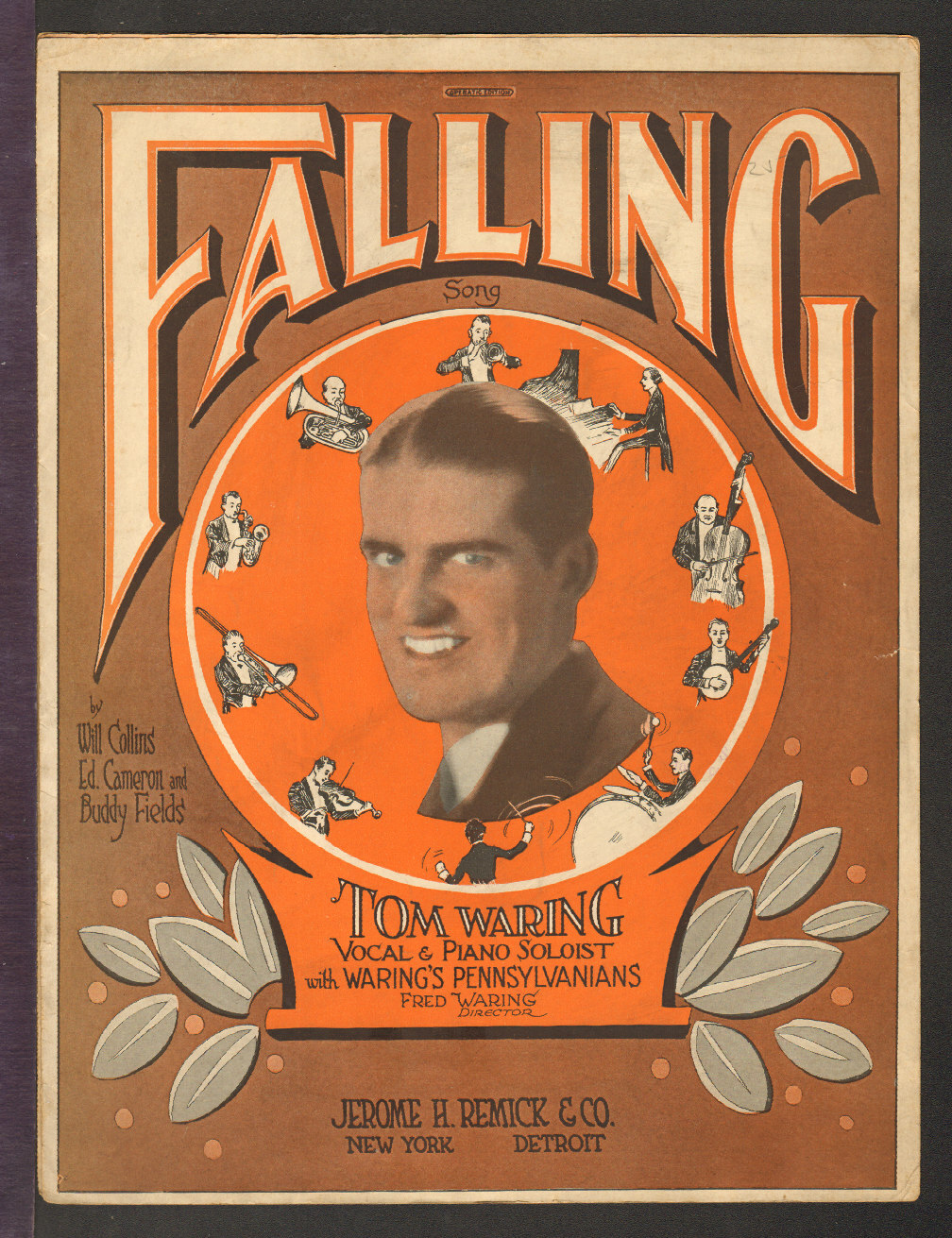 Falling 1922 TOM WARING Vintage Sheet Music Q22 | eBay