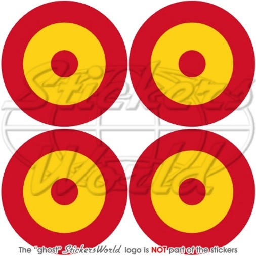ESPAGNE Force Aérienne Cocarde ESPAGNOL 50mm Vinyle Sticker Autocollant x4 | eBay.de
