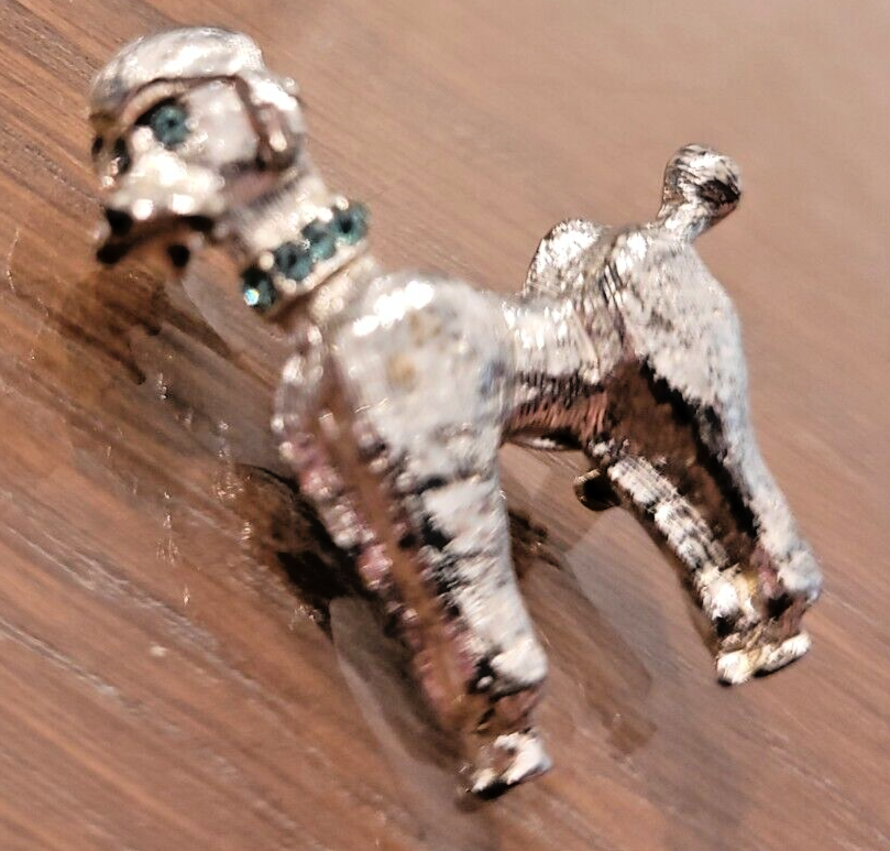 Vintage Silver Tone Poodle Brooch Pin | eBay