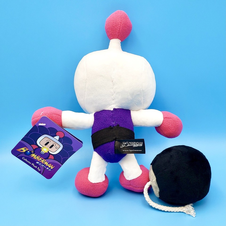 Bomberman Plush Figure Fully Posable with Magnetic Bomb 11" *Official ...