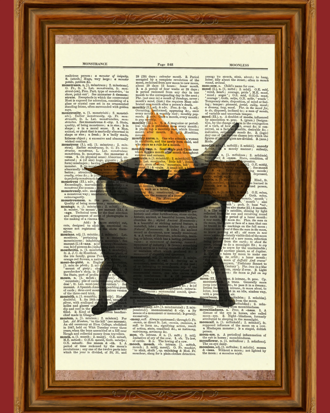 Calcifer Howl's Moving Castle Dictionary Art Print Poster Picture Anime ...