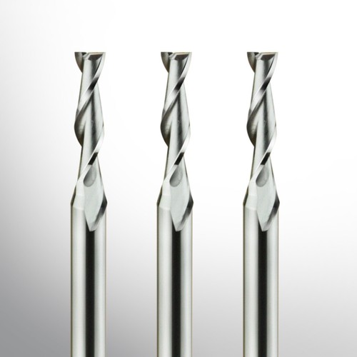 3 Stück VHM Fräser - Zweischneider Stirnschliff Ø 0.30mm -Ø 3.175mm ...