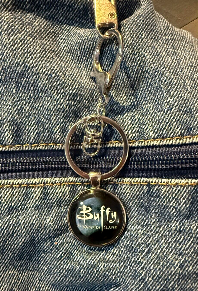 BUFFY the VAMPIRE SLAYER Vintage Keychain ♡ Glass Dome Bag Charm ...