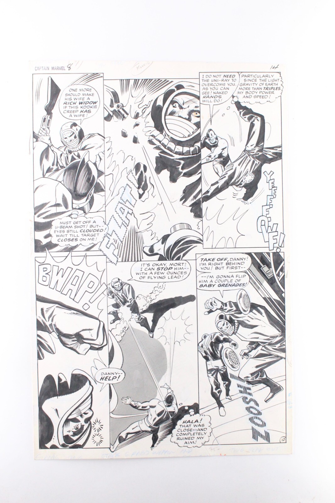 Captain Marvel #8 Original Art 1968 Don Heck, Vince Colletta, Page #14 ...