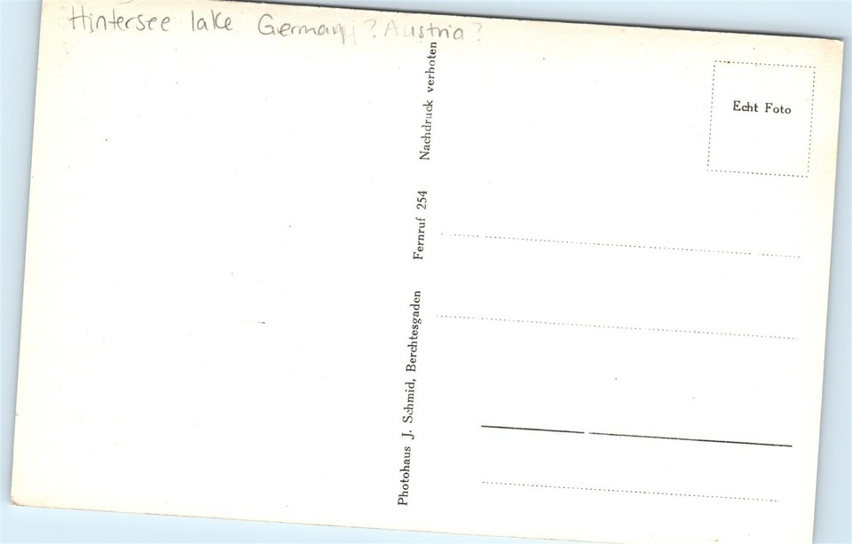 Hintersee Lake Germany ? Austria ? Hintersee Mit Gollspiegelung Old ...