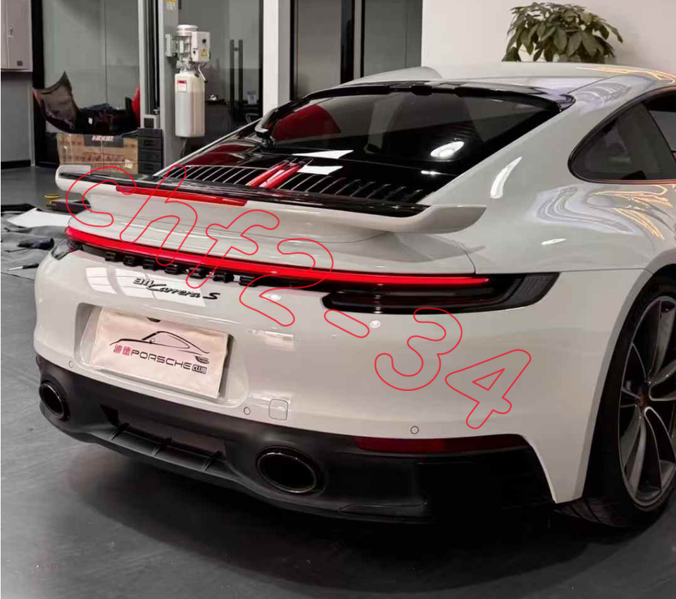 For Porsche 911 992 Coupe upgrade Turbo S Rear Trunk Spoiler Lip Wing ...