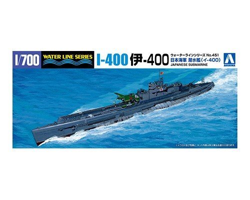 Aoshima 1/700 Scale Waterline Model Kit WWII IJN Japanese I-400-Class ...