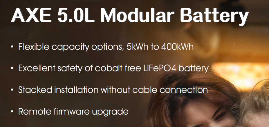 Growatt AXE LV 5.0L 5kwh Modular Lithium Battery with Cable and Base ...