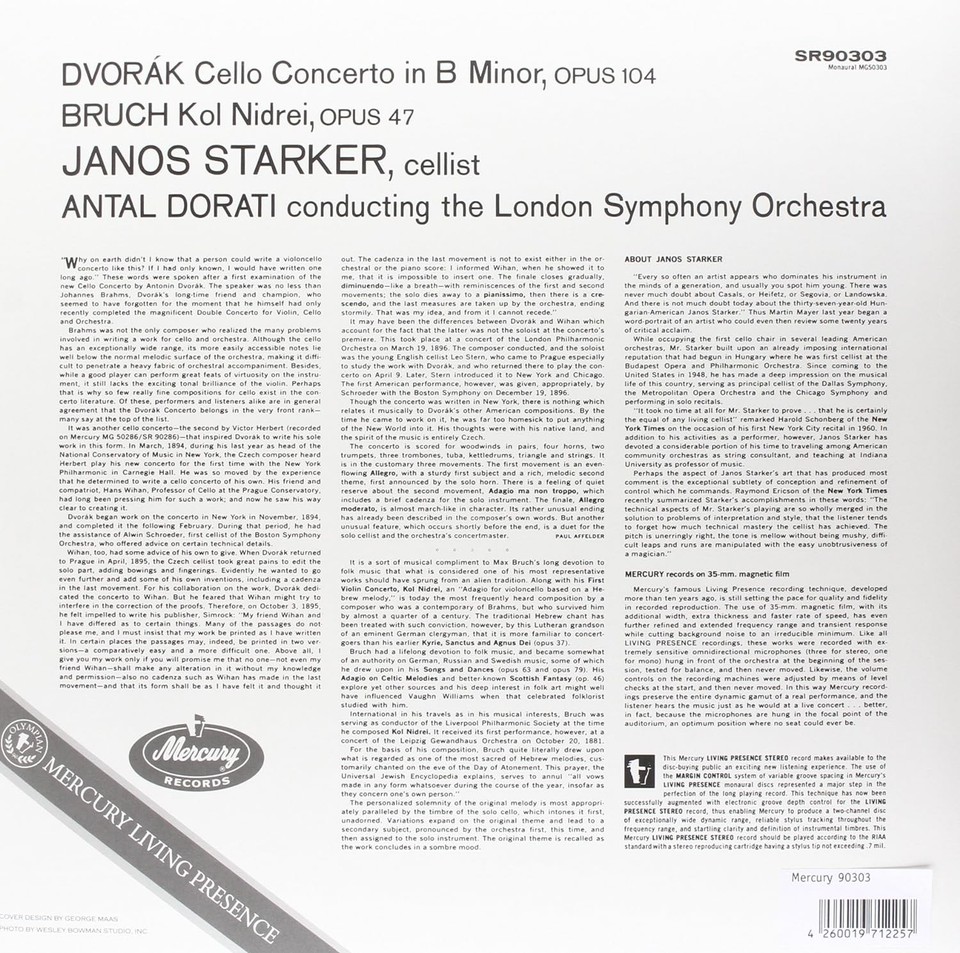 Dvorak Cello Concerto in B Minor (Vinyl) | eBay