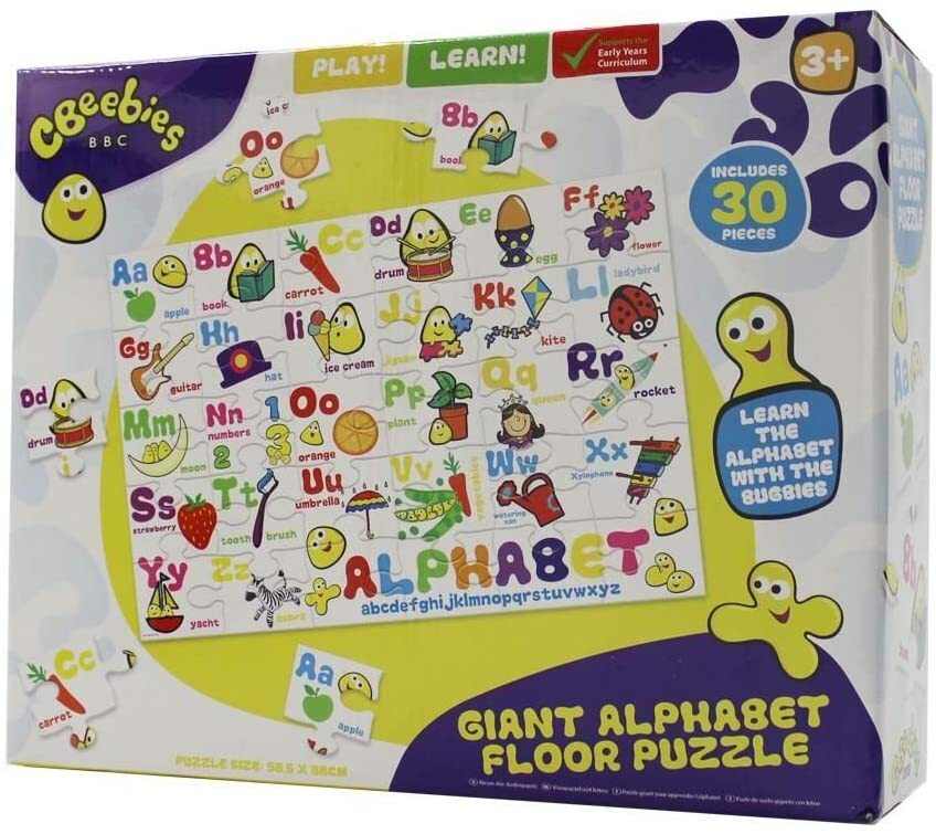 Cbeebies Giant Alphabet or Numbers Educational Floor Jigsaw Puzzle Kids ...