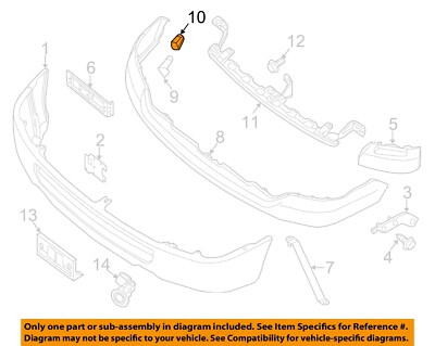 NISSAN OEM 11-17 Quest Front Bumper-Bumper Cover Grommet 0128101431 | eBay