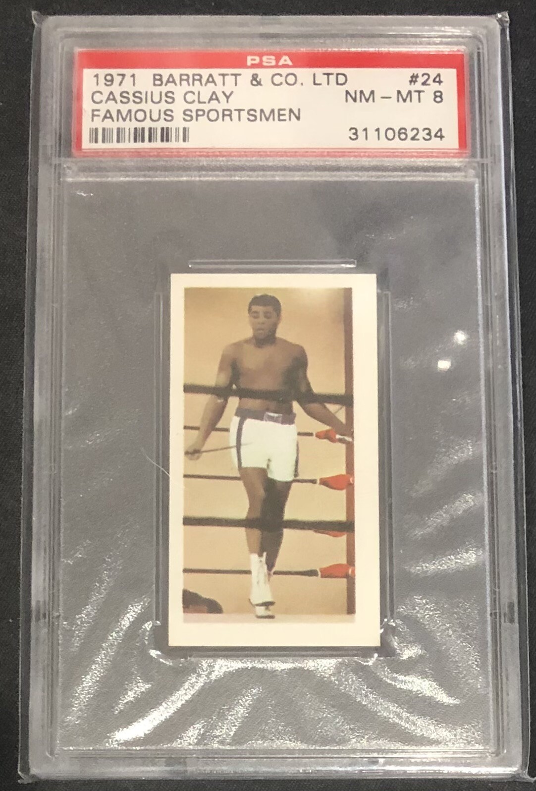 1971 Barratt & Co LTD Famous Sportsmen #24 Cassius CLAY PSA 8 NM-MT ...