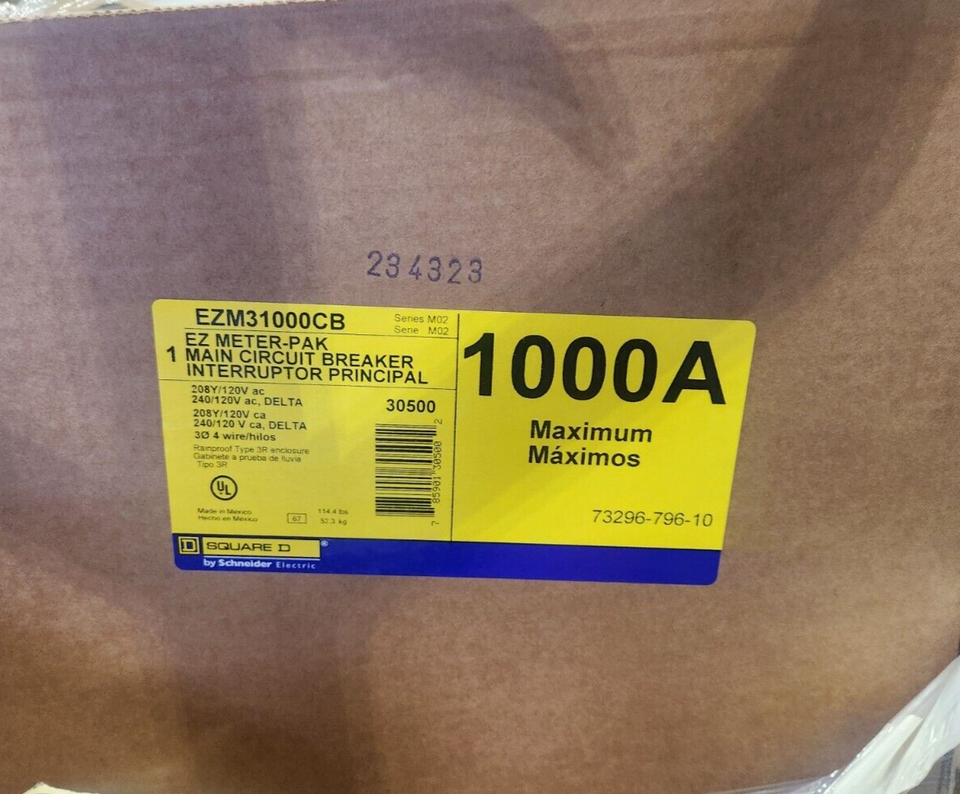 SQUARE D EZM31000CB 1000AMP EZ METER - PAK | eBay