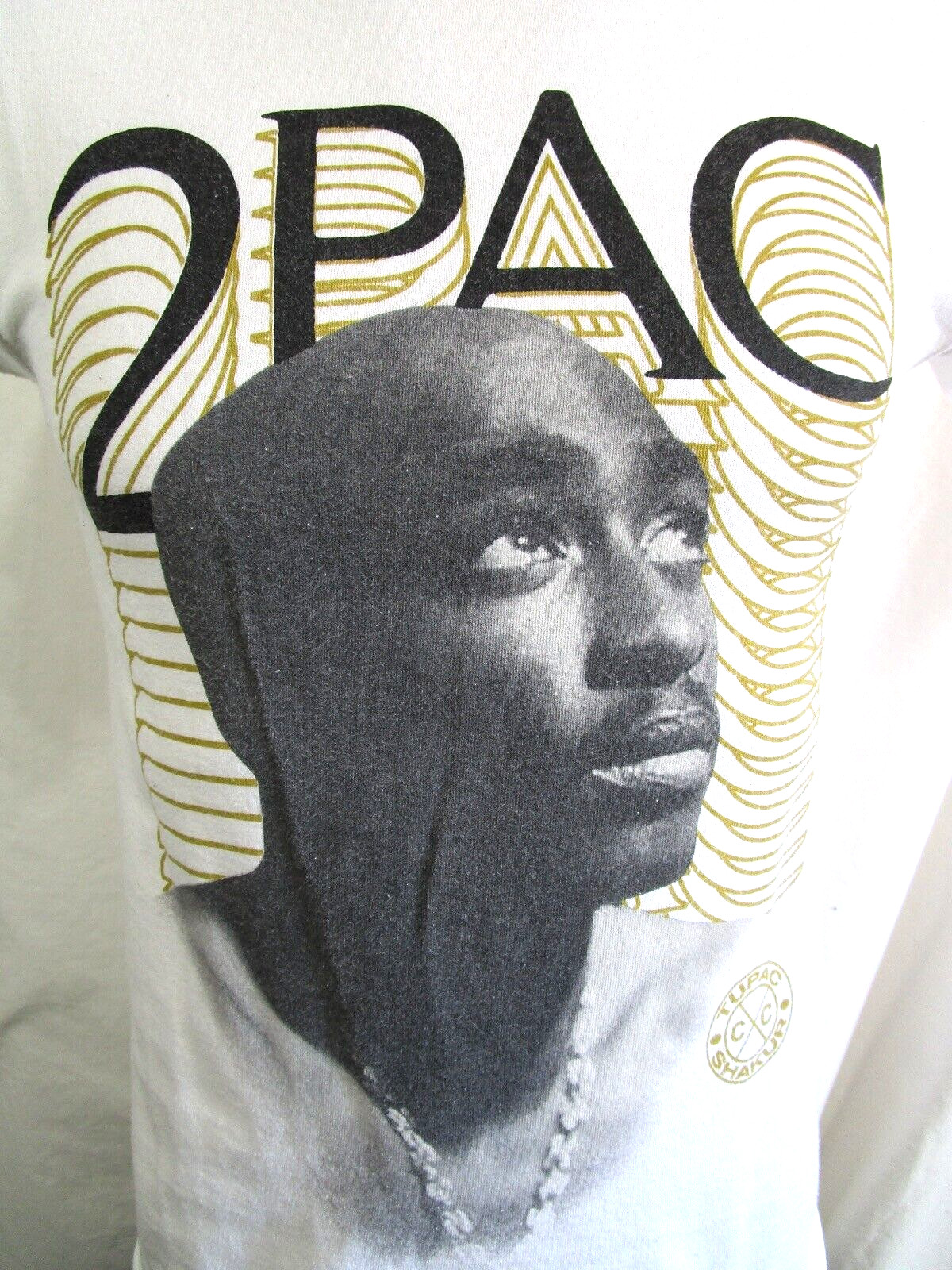 Cross Colours Tupac Shakur 2Pac Rap Hip Hop White T S… - Gem