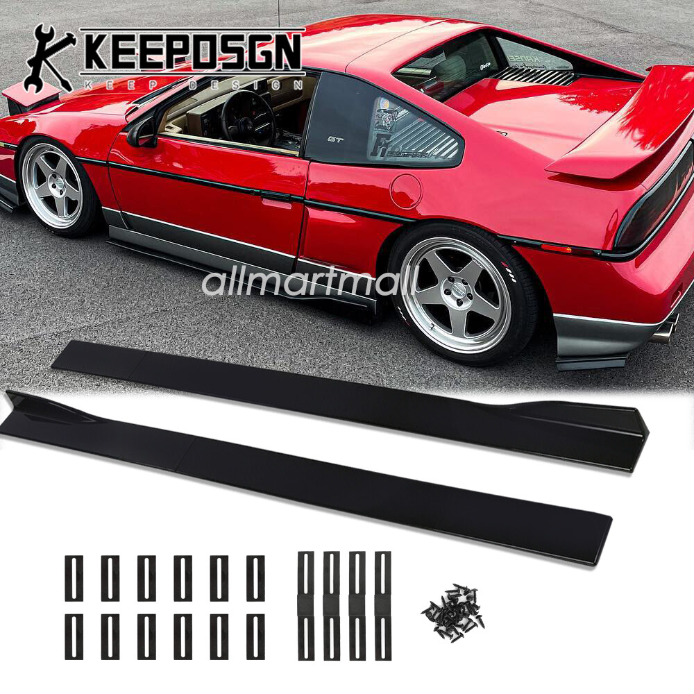 For Pontiac Fiero GT Coupe Side Skirts Body Kit Parts Spoiler Extension ...