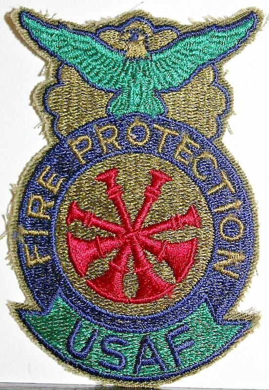 USAF Air Force Fire Protection Deputy Fire Chief Badge Insignia OD ...