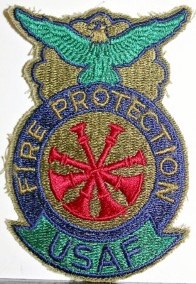 USAF Air Force Fire Protection Deputy Fire Chief Badge Insignia OD ...