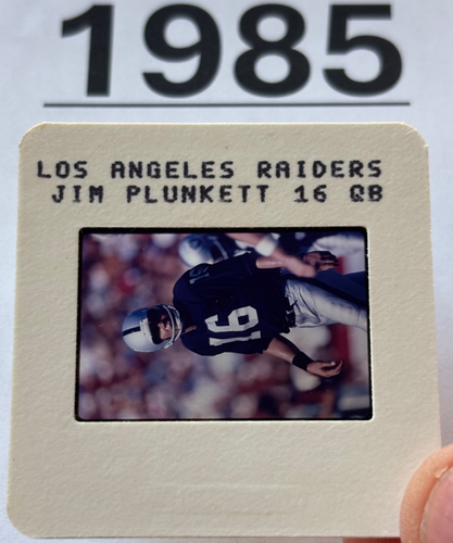 JIM PLUNKETT 1985 NFL Transparency TV MEDIA SLIDE LOS ANGELES RAIDERS ...