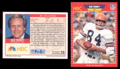 1989 Pro Set BOB TRUMPY Cincinnati Bengals Announcers Insert Card | eBay