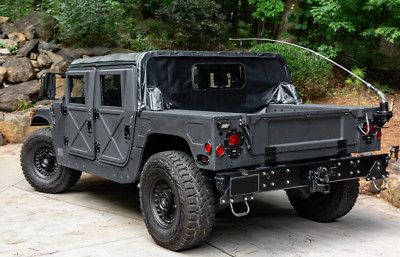 HMMWV 4 Man Soft Top w Rear Curtain BLACK Humvee | BLACK | Canvas ...