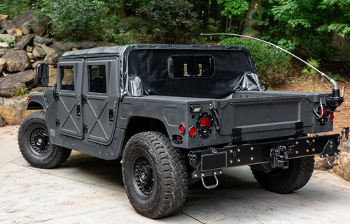 HMMWV 4 Man Soft Top w Rear Curtain BLACK Humvee | BLACK | Canvas ...