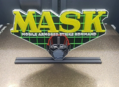 M.A.S.K. logo display Kenner Decorative Self standing MASK V4 | eBay