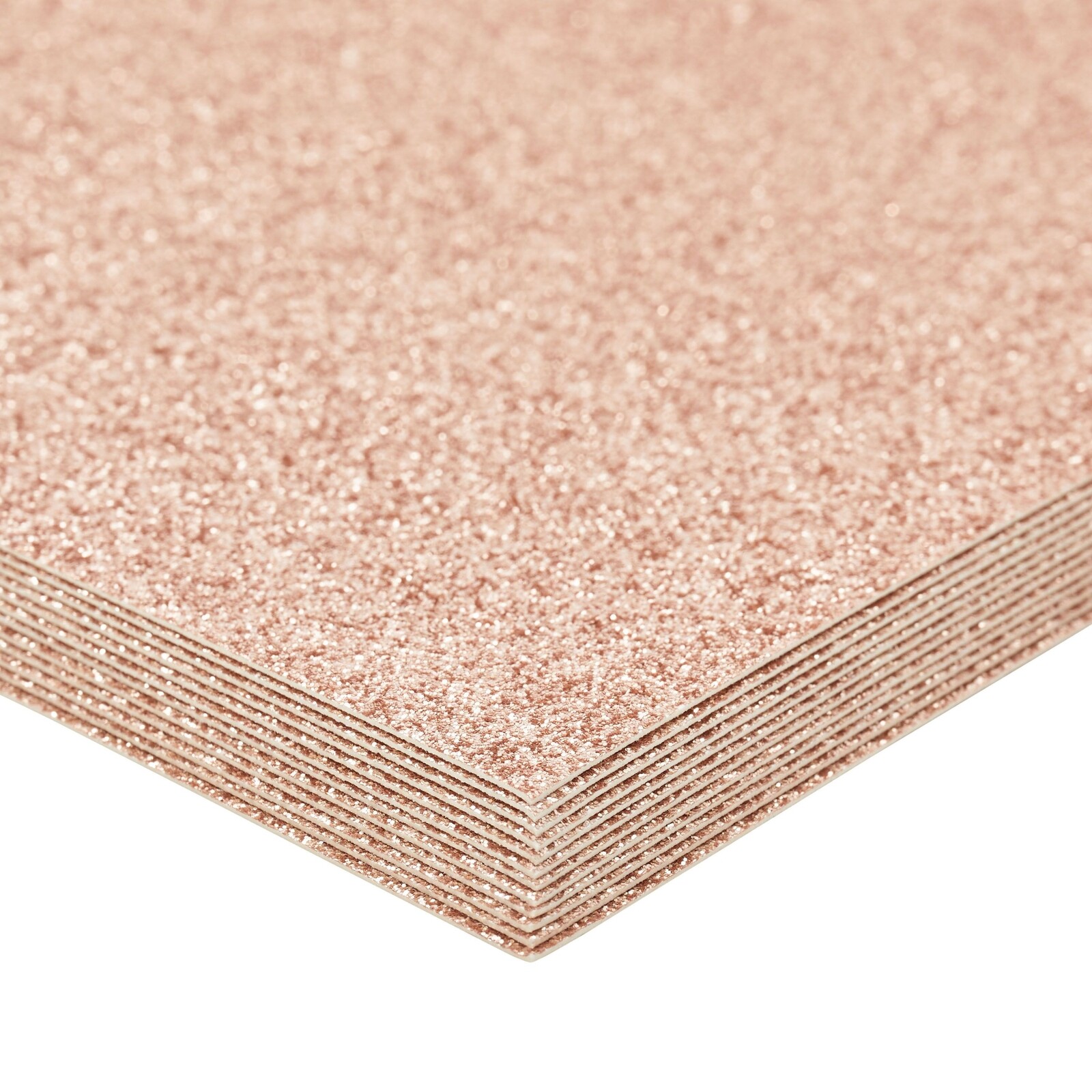 24 Sheets Rose Gold Glitter Cardstock Paper for Crafts, Wedding, 280gsm ...