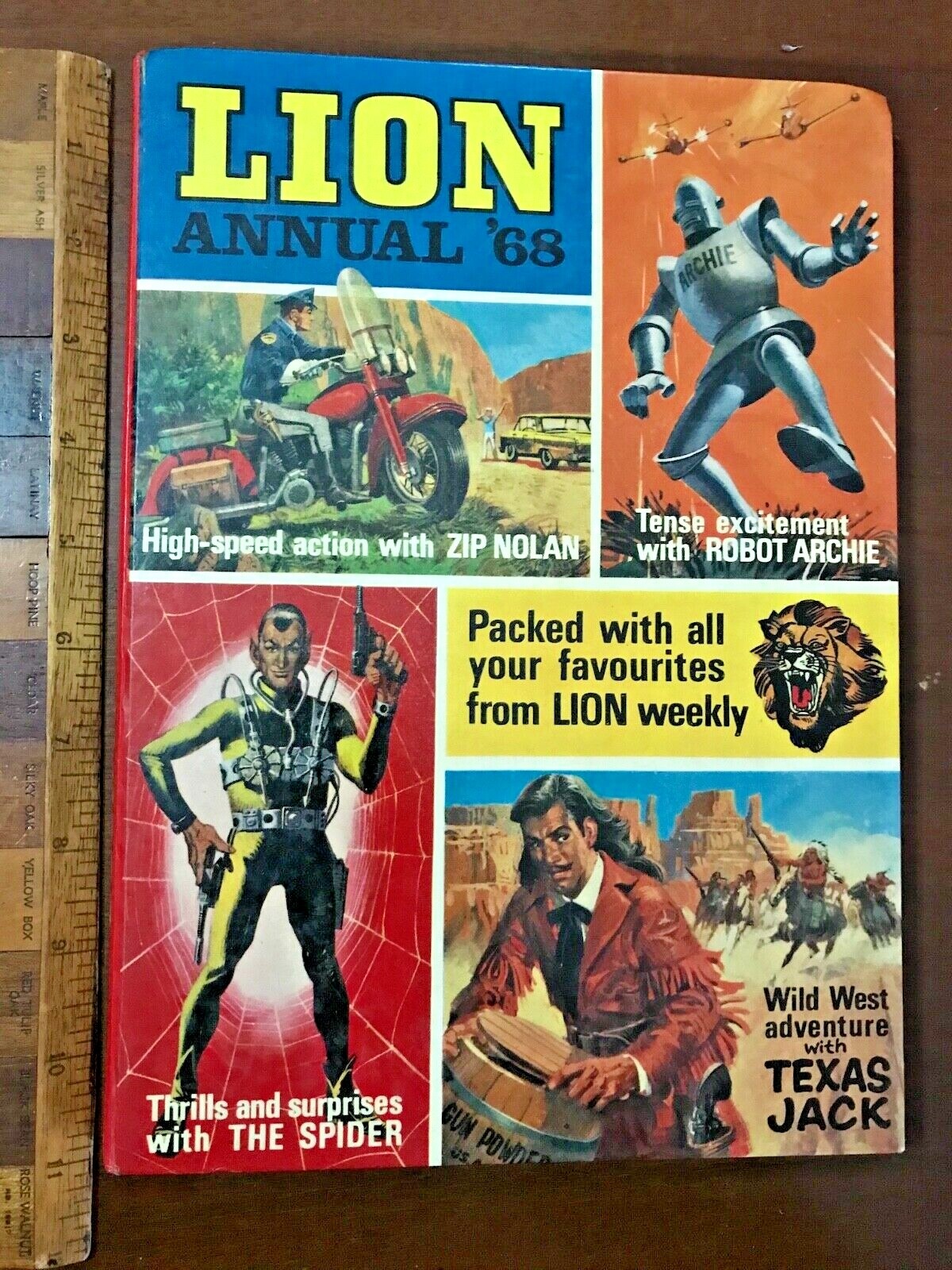 VINTAGE 1968 LION ROBOT ARCHIE SPIDER ZIP NOLAN COMIC STORY BOOK ANNUAL ...