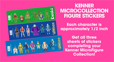Vintage KENNER Star Wars MICRO DROIDS and EWOKS action figure stickers ...