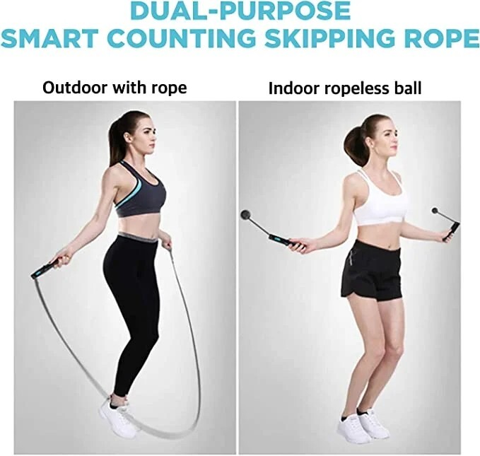 Digital Skipping Fitness Jump Rope with Weighted Handles - | eBay