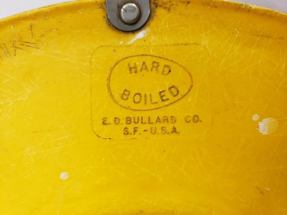 Vintage E.D. Bullard Co Hard Boiled Fire Dome Helmet Safety Hard Hat ...
