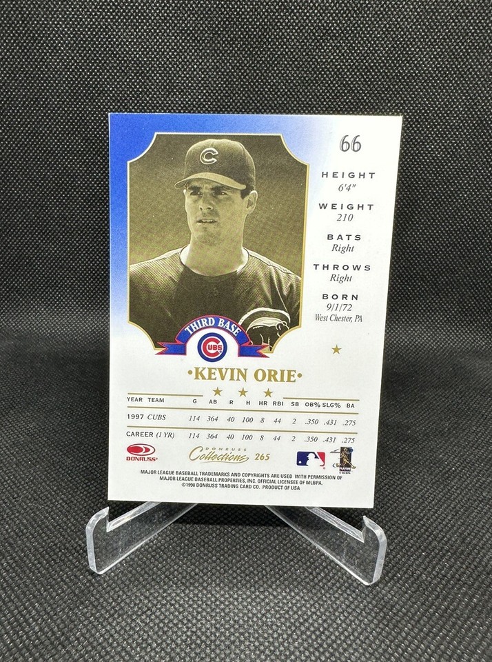 1998 Donruss Leaf Kevin Orie 50th Anniversary Chicago Cubs #66 | eBay