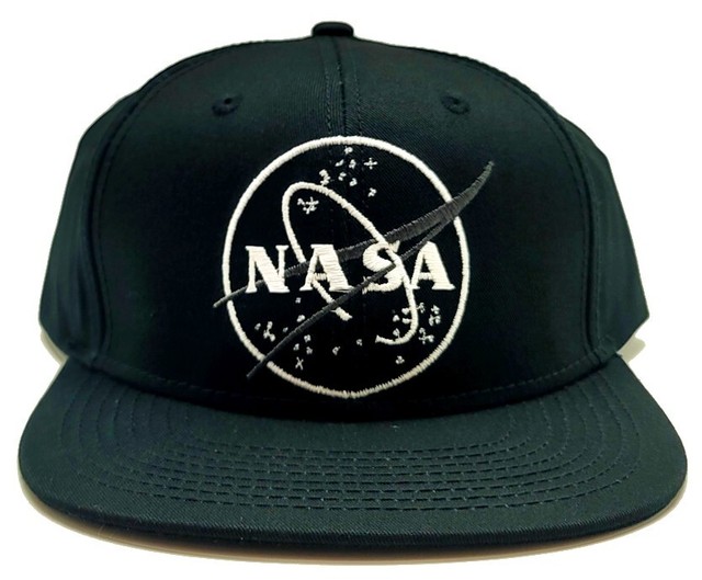NASA H3 Headwear Space Galaxy Shadow Name Black White Era Snapback Hat ...