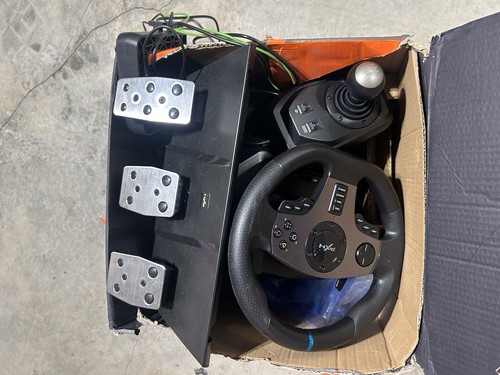Gaming Racing Wheel Pedals And Wheel Setup. | eBay
