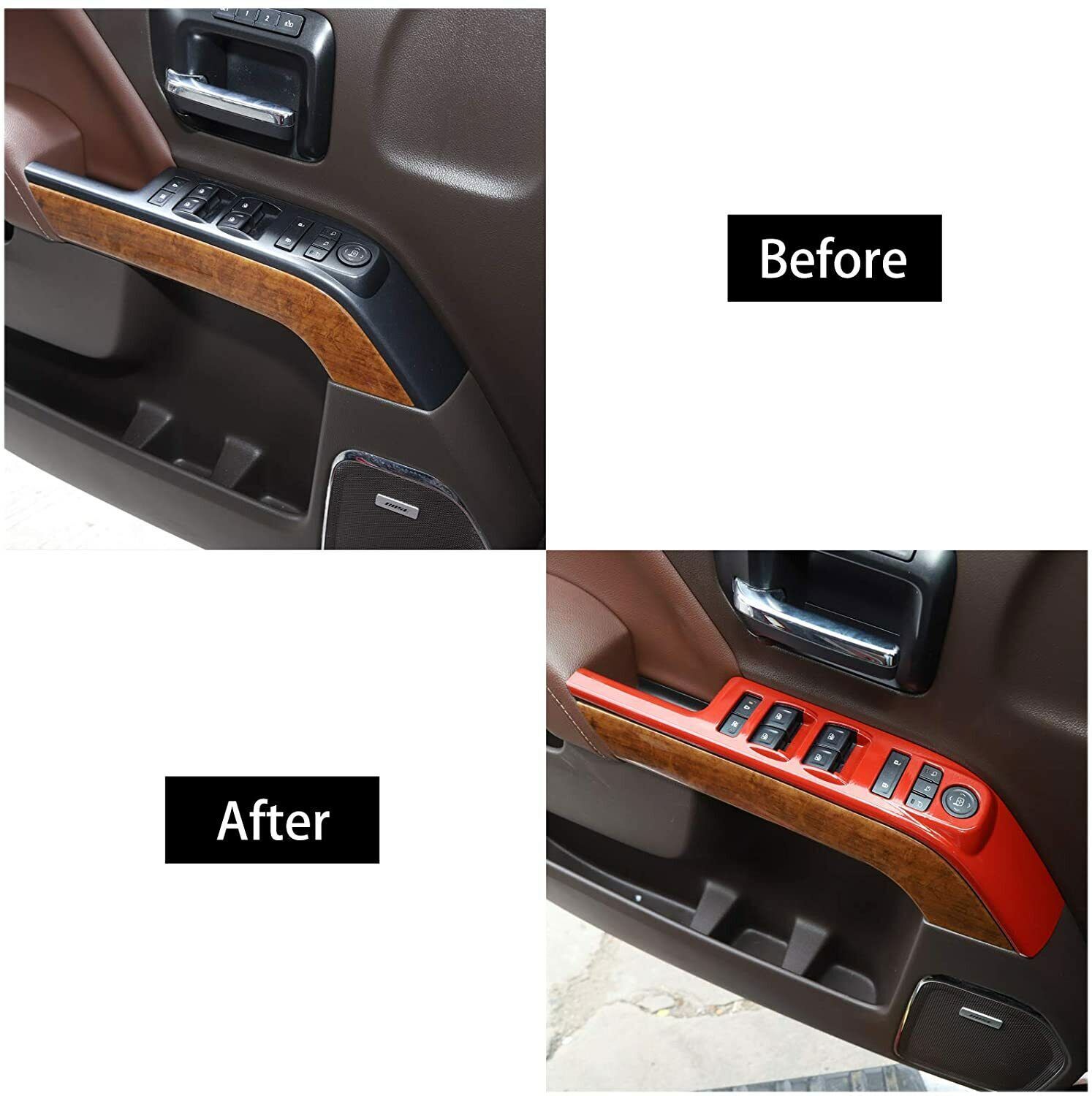 Interior Accessories Trim Full Kit For Chevy Silverado GMC SIERRA 14-17 ...