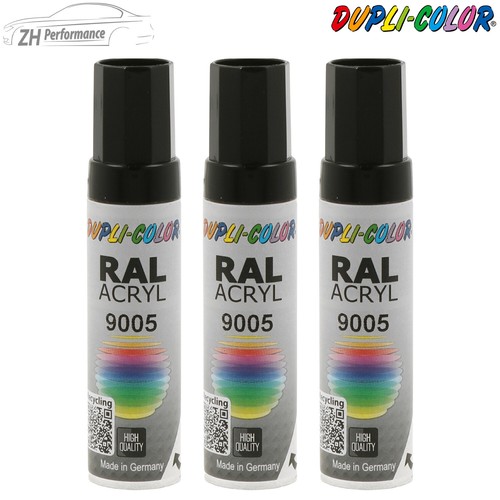 3x DUPLI COLOR DS RAL 9005 tiefschwarz matt Acryl Lackstift 12ml | eBay.de