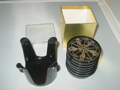 CROWN CADDY PLASTIC 8 NAUTICAL ANCHOR ROPE COASTER SET SERVING BAR IN ...