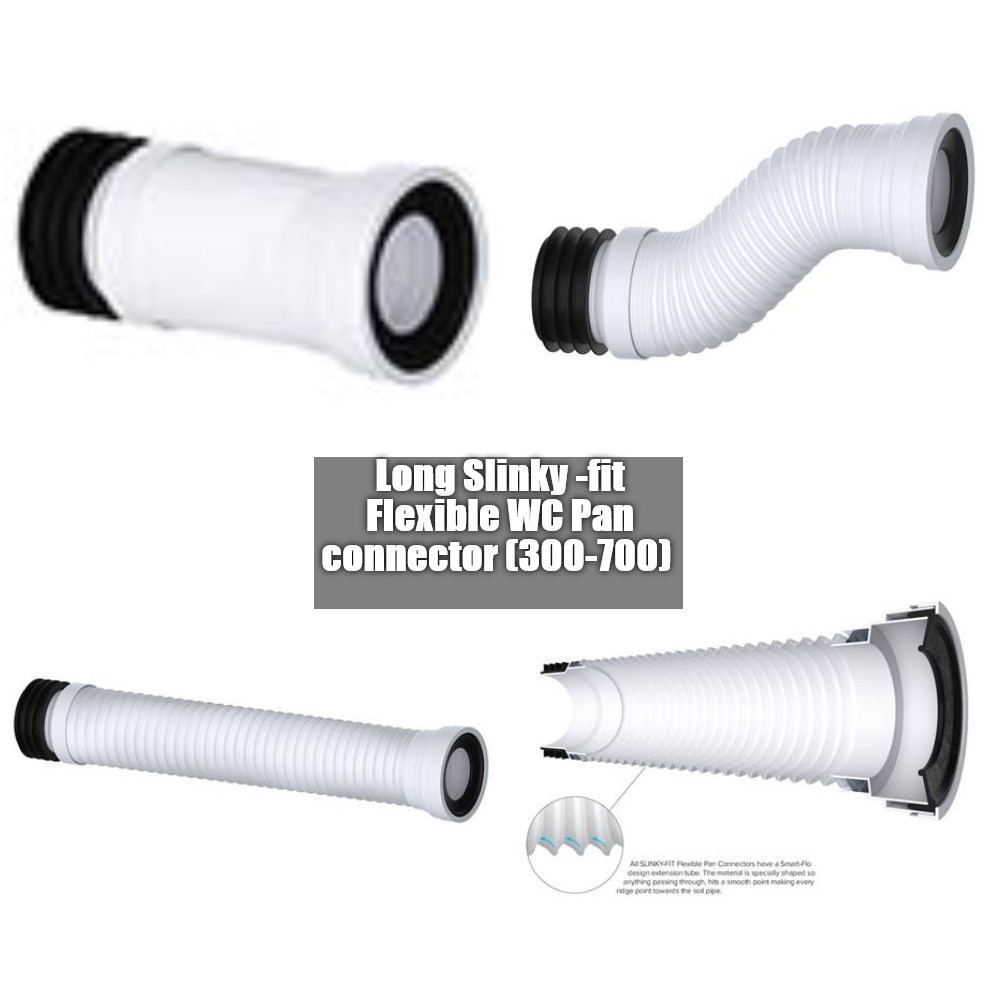 Toilet WC Pan Connector 4" (110mm) Viva Offset,Flexible,Bend,Straight ...