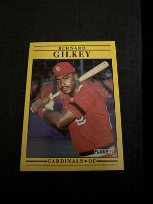 1991 Fleer Baseball #633 Bernard Gilkey Rookie Card RC Cardinals | eBay