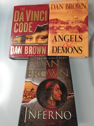 Dan Brown Book Lot of 3 Hardcovers: Angels & Demons, The Da Vinci Code ...