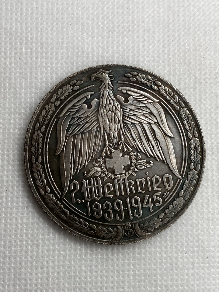 WW II Germany Silvered Brass Grand Medal German 1939 - 1945 Third Reich ...