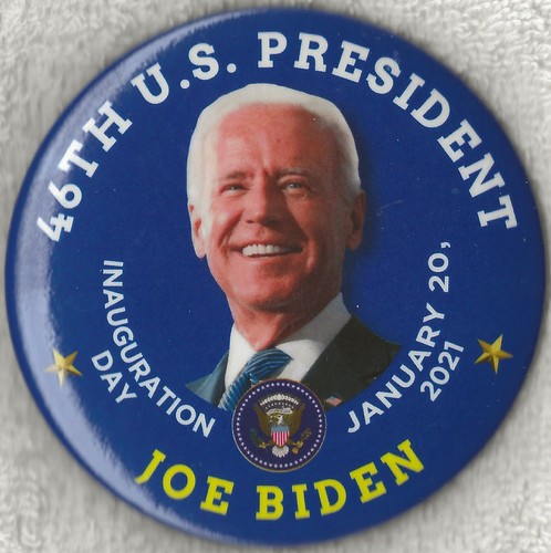 2021 Joe Biden 3" / "46th U.S. President" Inaugural Souvenir Button ...