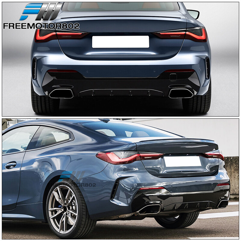 Fits 21-23 BMW G22 G23 4-Series 430i M440i M440 Rear Bumper Diffuser ...