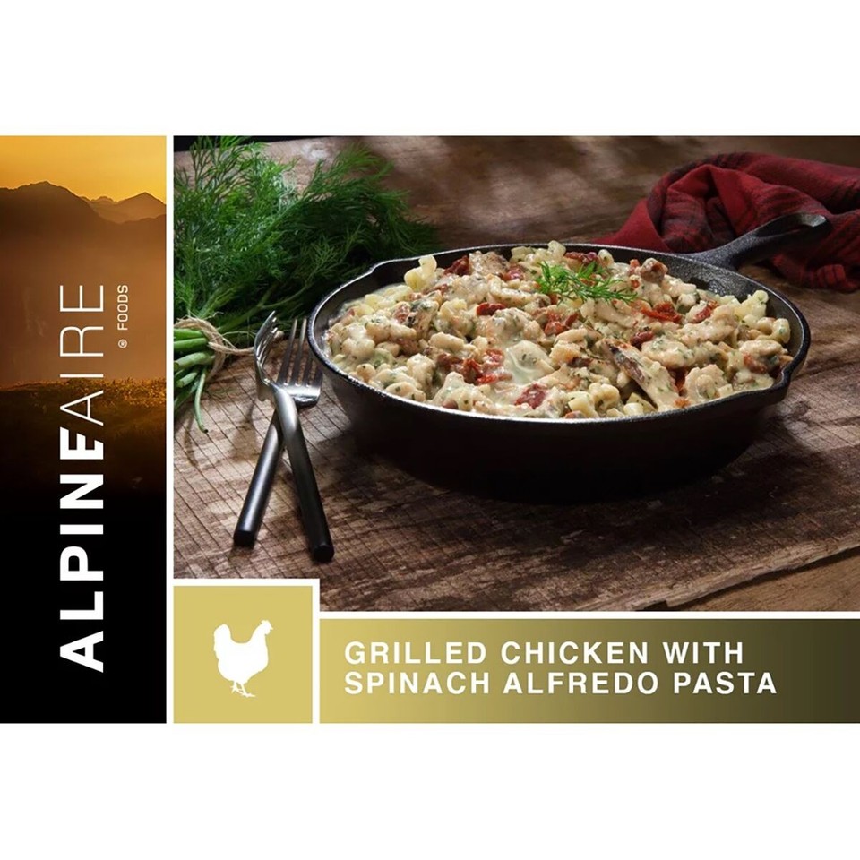 AlpineAire Grilled Chicken with Spinach Alfredo Pasta One Color, One ...