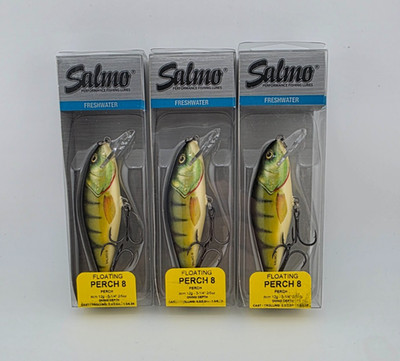 (3) Salmo Perch 8 Crankbait Fishing Lures Lot of 3 - Perch | eBay